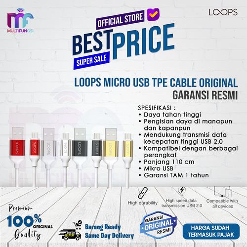 Jual Loops Micro USB TPE Cable Original - Garansi Resmi - Hitam ...