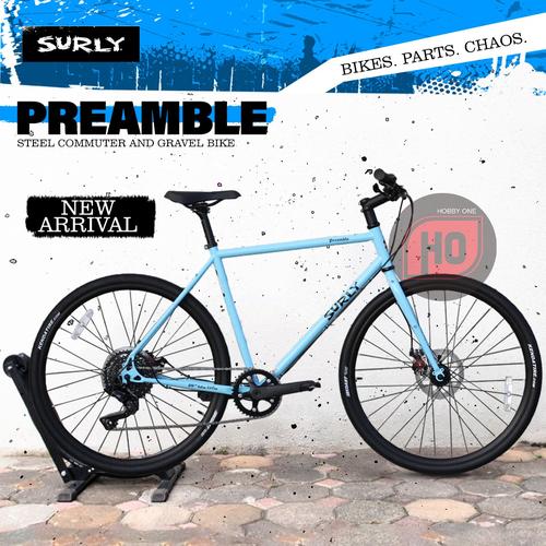 Promo SURLY PREAMBLE Skyrim Blue Flat Bar Steel Commuter Gravel Bike ...