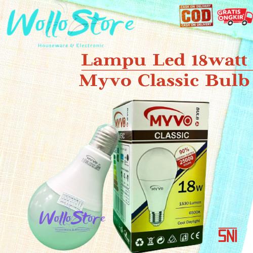Promo Lampu Led 18watt Myvo Classic Bulb Cahaya Putih Bergaransi ...
