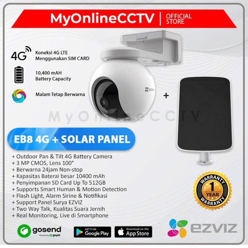 Promo EZVIZ EB8 3MP Color Night PTZ 4G Battery CCTV Outdoor + Solar ...