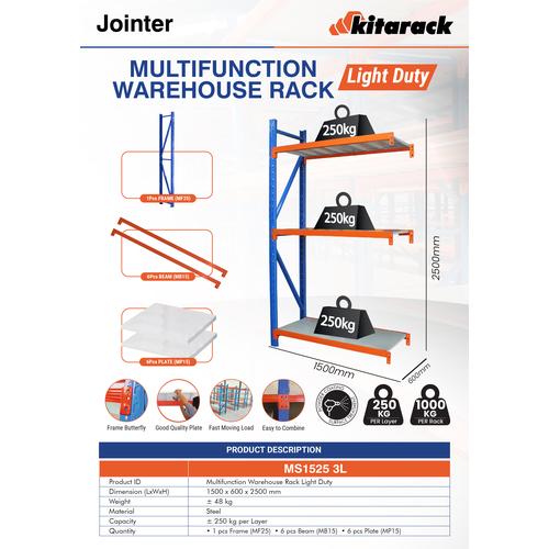 Promo KITARACK MS1525 4L - MULTIFUNCTION WAREHOUSE RACK LIGHT DUTY 4 ...