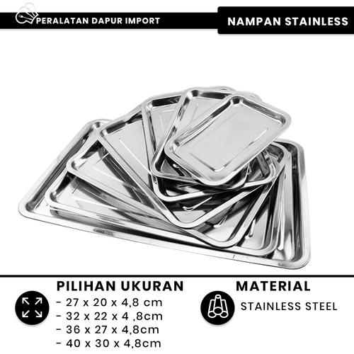 Jual Nampan Stainless Premium Baking Tray Premium - 27x20x4,8cm ...