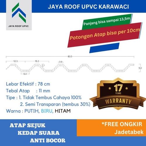 Jual Atap UPVC Jaya Roof Semi Transparan - setara Alderon Holodeck ...