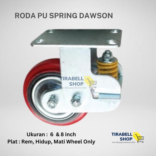 Jual Roda PU Merah Spring Per Dawson 6 inch Plat Rem - Jakarta Barat ...