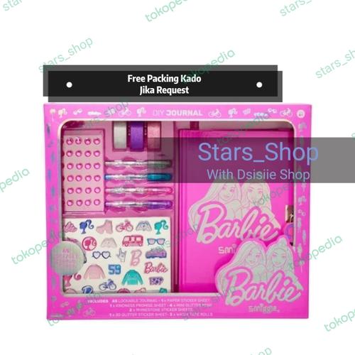 Jual Smiggle Barbie DIY Lockable Journal Pink Original / Buku Diary ...