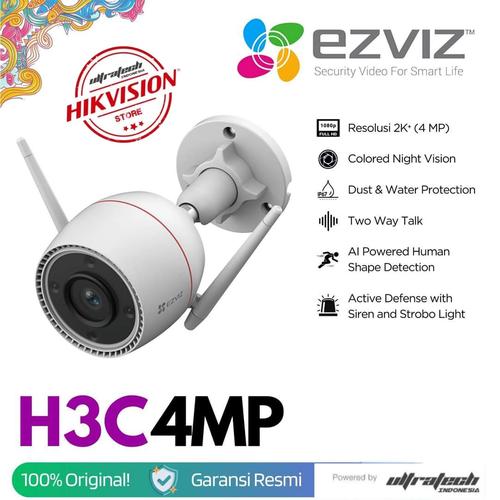 Jual EZVIZ H3c 4MP IP67 OUTDOOR BULLET WIFI ColorVu Malam Warna C3W Pro ...
