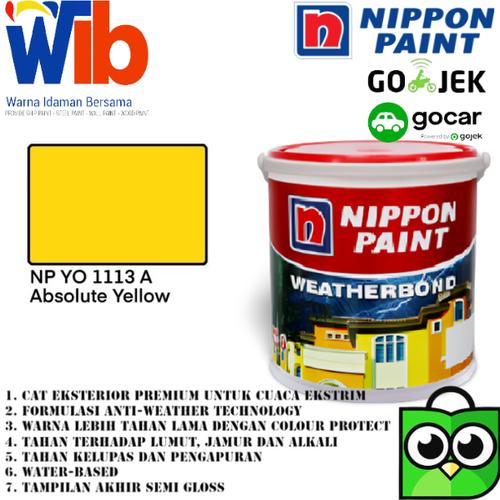 Jual Nippon Paint Weatherbond Eksterior 2,5 Litr / Absolute Yellow Yo ...