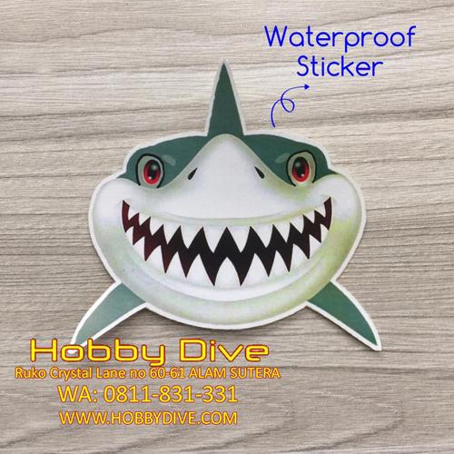 Jual Sticker Waterproof Shark Face HD-510 - Accessories Sticker Diving ...