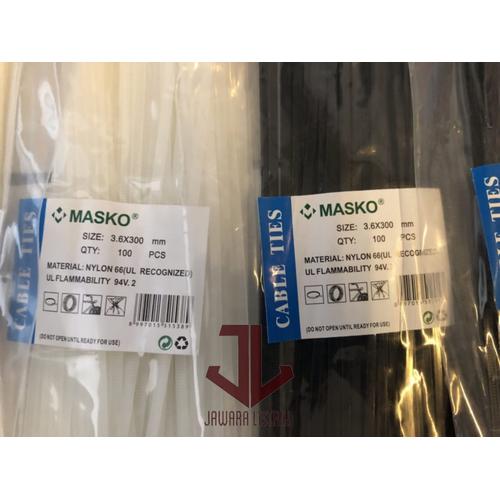 Jual Kabel cable tali ties sabuk 3,6x300 mm 30 cm masko - Hitam ...