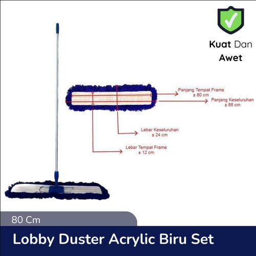 Jual Lobby Duster Acrylic Biru & Putih Komplit 40/60/80 Cm | Pel Lantai ...