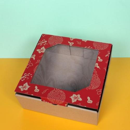 Jual box kotak pudding imlek dus kemasan hampers merah lampion 25x25x10 ...