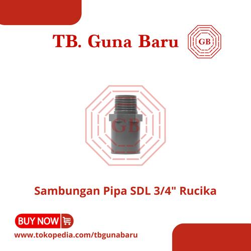 Jual Sambungan Pipa PVC SDL 3/4" Sock Drat Luar 3/4 Inch Rucika - Kota ...