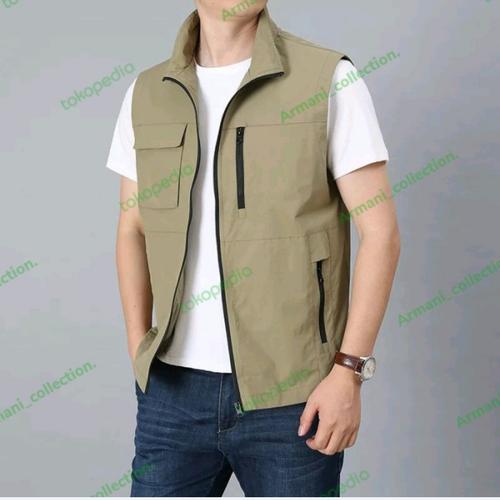 Jual Rompi bahan parasut anti air best pria rompi lapangan rompi motor ...