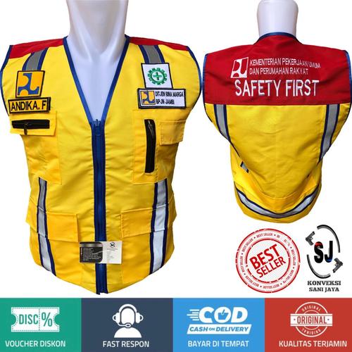 Jual Rompi safety rompi lapangan rompi pupr bina marga - KUNING MERAH ...