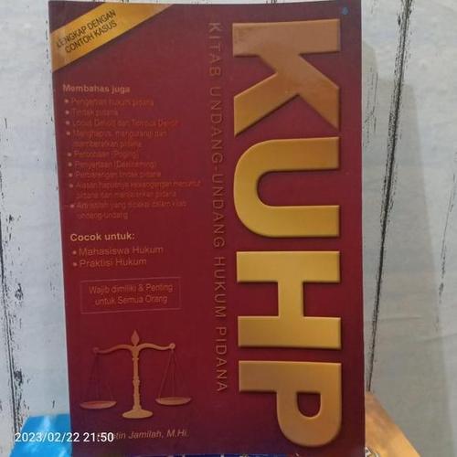 Jual ORI BUKU KUHP KITAB UNDANG-UNDANG HUKUM PIDANA Lengkap Dengan ...