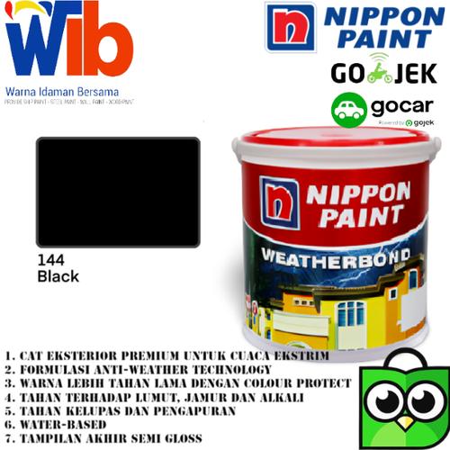 Jual Nippon Paint Weatherbond Eksterior 2,5 Liter / 144 Black - Kota ...