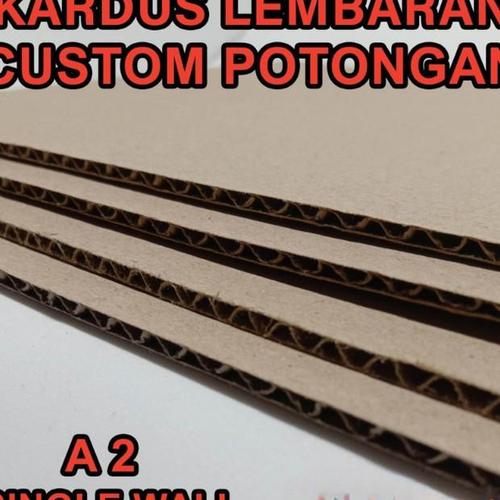 Jual kardus karton lembaran potongan corrugated single wall ukuran a2 ...