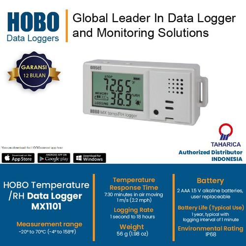 Jual Alat Pengukur Suhu dan Kelembaban HOBO MX1101 Data Logger ...