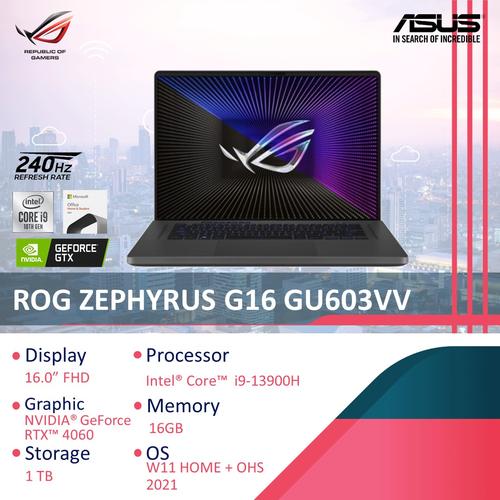 Jual ASUS ROG ZEPHYRUS G16 GU603VV I9 13900H RTX4060 8GB RAM 16GB SSD ...
