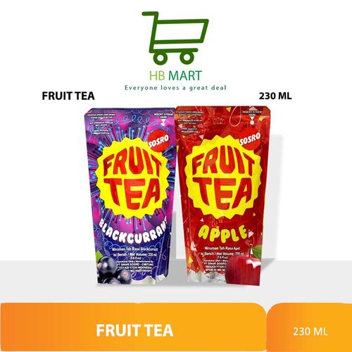 Promo SOSRO FRUIT TEA POUCH 230ml APPLE BLACKCURRANT MINUMAN TEH RASA ...