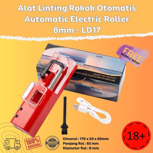 Promo Alat Linting Melinting Otomatis Electric Roller 8mm Rechargeable ...