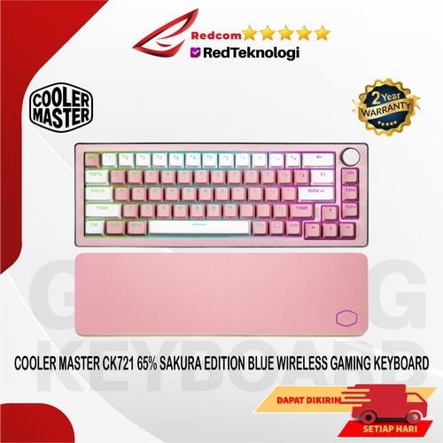 Promo COOLER MASTER CK721 65% SAKURA EDITION WIRELESS GAMING KEYBOARD ...