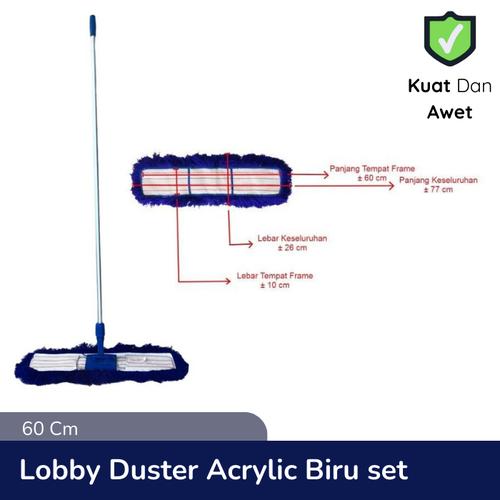 Jual Lobby Duster Acrylic Biru & Putih Komplit 40/60/80 Cm | Pel Lantai ...