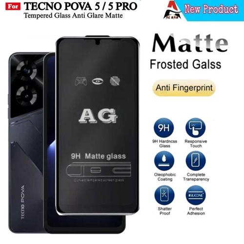 Jual Tempered Glass TECNO POVA 5 PRO Full Cover Matte Anti Glare ...