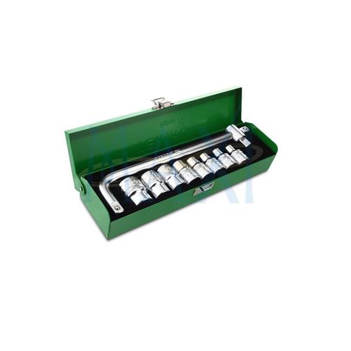 Jual Tekiro socket set 1/2 inch uk. 8 - 24 mm isi 10 pcs (box besi) - 6 ...