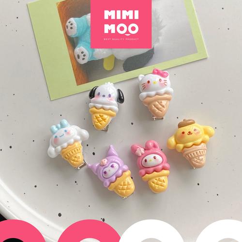 Jual MIMIMOO Jepit Rambut Ice Cream Cone Sanrio Cinnamoroll Kuromi ...