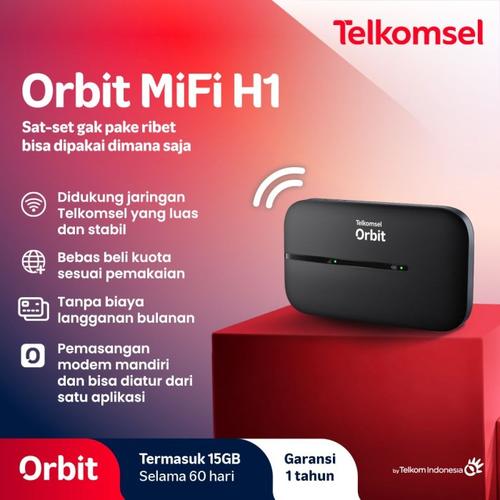 Jual Telkomsel Orbit Mifi H1 Portable Modem Wifi 4G High Speed Bonus ...