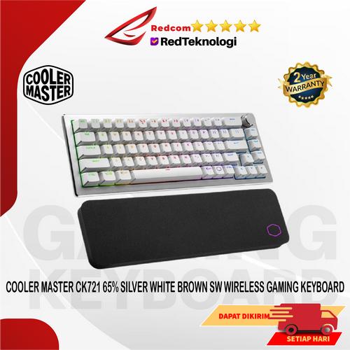 Promo COOLER MASTER CK721 65% SILVER WHITE BROWN SW WIRELESS GAMING ...