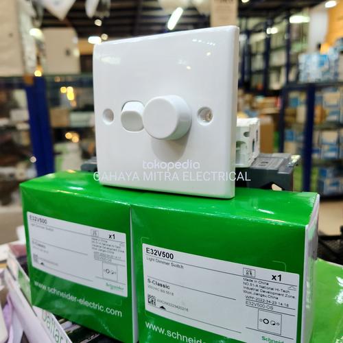 Jual Schneider saklar dimmer classic clipsal E32V500 WE 250VAC 1 gang ...