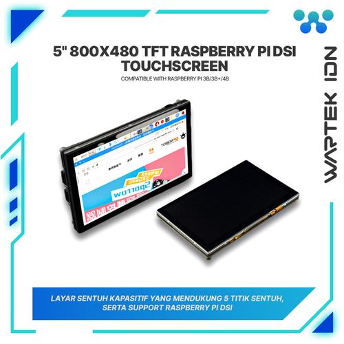 Jual TFT LCD Raspberry Pi DSI Touchscreen 5'' 800 x 480 - Kota ...