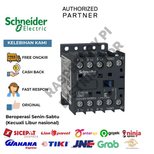 Jual SCHNEIDER CONTACTOR Tesys K 3P AC 440V 16A 1NO Aux 220VAC ...