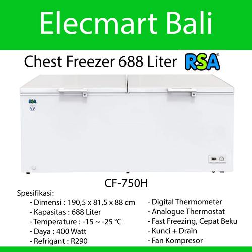 Jual Chest Freezer 700 Liter Rsa 2 Pintu Digital Thermometer CF750 CF ...