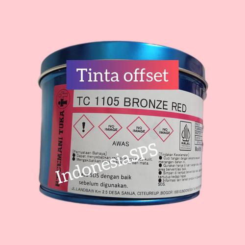 Jual Tinta Cemani toka tc 1105 Bronze Red 1 Kg kaleng cat offset kertas ...