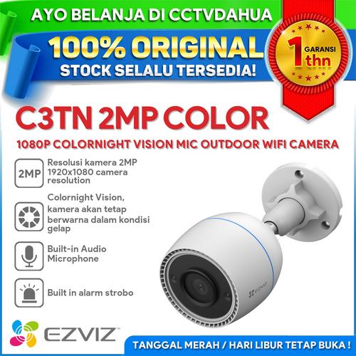 Jual EZVIZ C3TN 2MP COLOR 1080P COLORNIGHT VISION MIC OUTDOOR WIFI ...