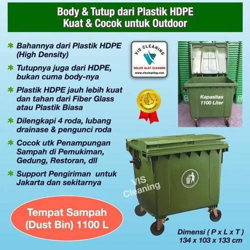 Jual Spesial Tempat Sampah Plastik Hdpe 1100 L ( Plastic Dust Bin ...
