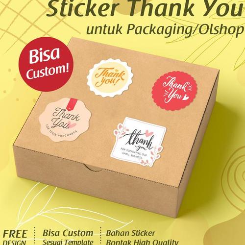 Jual sticker thank you sticker terima kasih sticker olshop - Design D ...