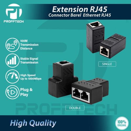 Jual BAREL RJ 45 FEMALE TO FEMALE Extension RJ45 Connector Ethernet ...