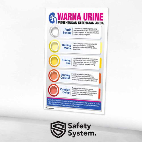 Jual Stiker safety sign toilet K3 tabel warna urine chart kesehatan ...