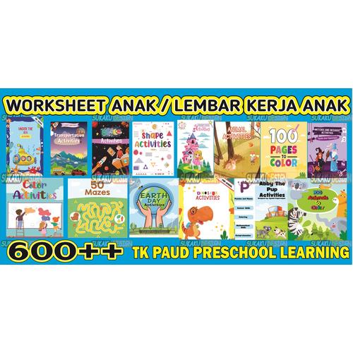 Jual Worksheet Printable Aktivitas Anak Usia 2-6 Tahun TK PAUD PRESCHOOL - 50 Mazes - Jakarta ...
