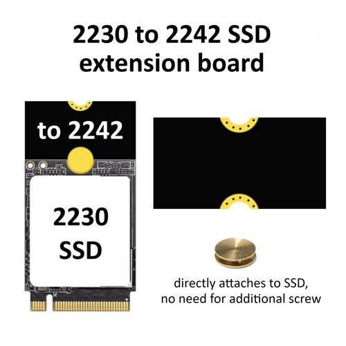 Jual 2230 to 2242 M.2 SSD Size Converter Adapter Extension Board ...