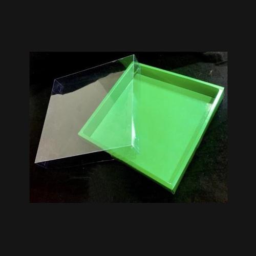 Jual box nastar green kotak tanpa sekat mika polos dus packaging ...