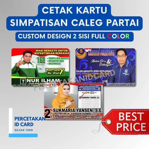 Jual Cetak Kartu Simpatisan Caleg Partai - 3020 - 5000 pcs - Jakarta ...