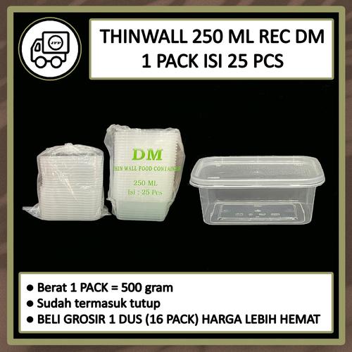 Jual Thinwall 250 ml Rectangle Kotak Makan Plastik Persegi Panjang Dessert - Jakarta Barat ...