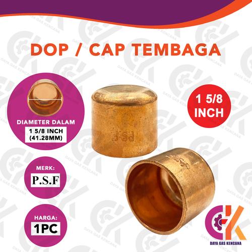 Jual Dop Tembaga Pipa PSF 1 5/8" inch inci // Copper End Cap 41.28mm ...