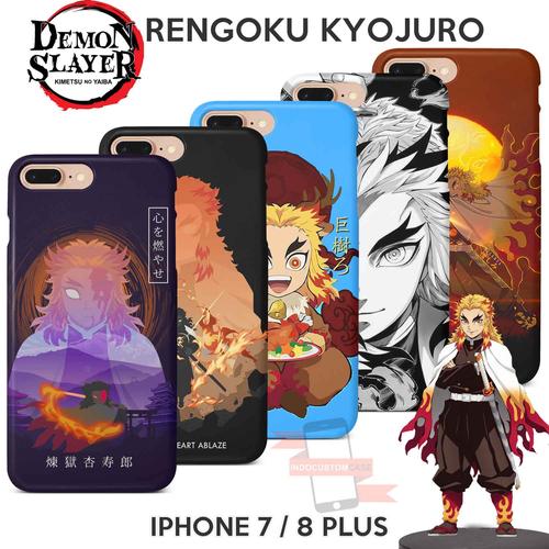 Jual Casing Hard Case HP iPhone 7 8 Plus Anime Demon Slayer Rengoku ...