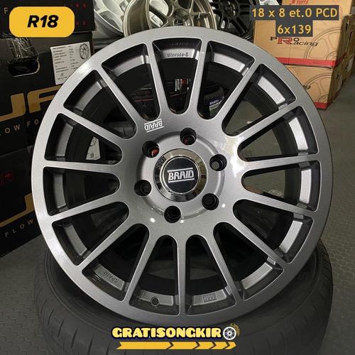 Jual velg mobil ring 18 Pajero Fortuner velg racing BRAID WINRACE velg ...